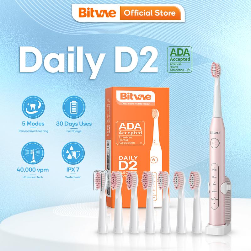 Bitvae D2 Rechargeable Sonic Electric Toothbrush with Holder - TikTok ...