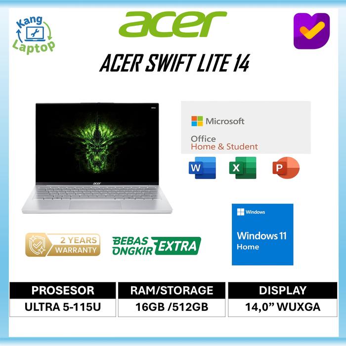 Promo ACER SWIFT LITE 14 AIR EDITION CORE ULTRA 5-115U 16GB 512GB W11 ...