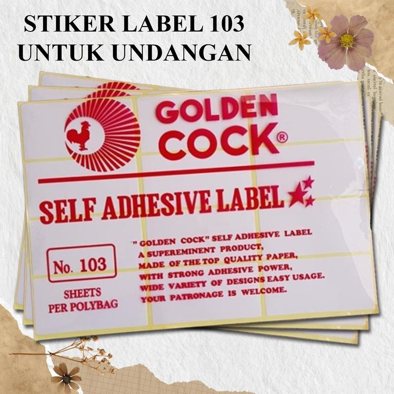Label undangan 103 Sticker Undangan (84 label/pack) 3,2 x 6, - Shop ...