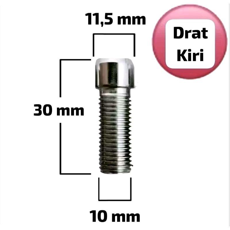 baut spion ulir kiri L14 Honda yamaha - Shop | Tokopedia