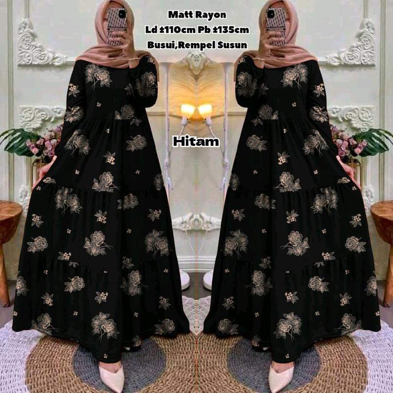 Gamis Rayon Wanita / Gamis Busui Wanita Rayon Rempel Susun 3 - Shop ...