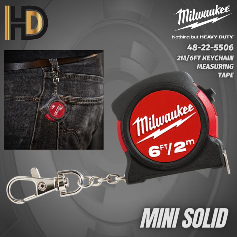 [ 100% ORIGINAL ] Milwaukee 2M / 6FT Keychain Measuring Tape - TikTok ...