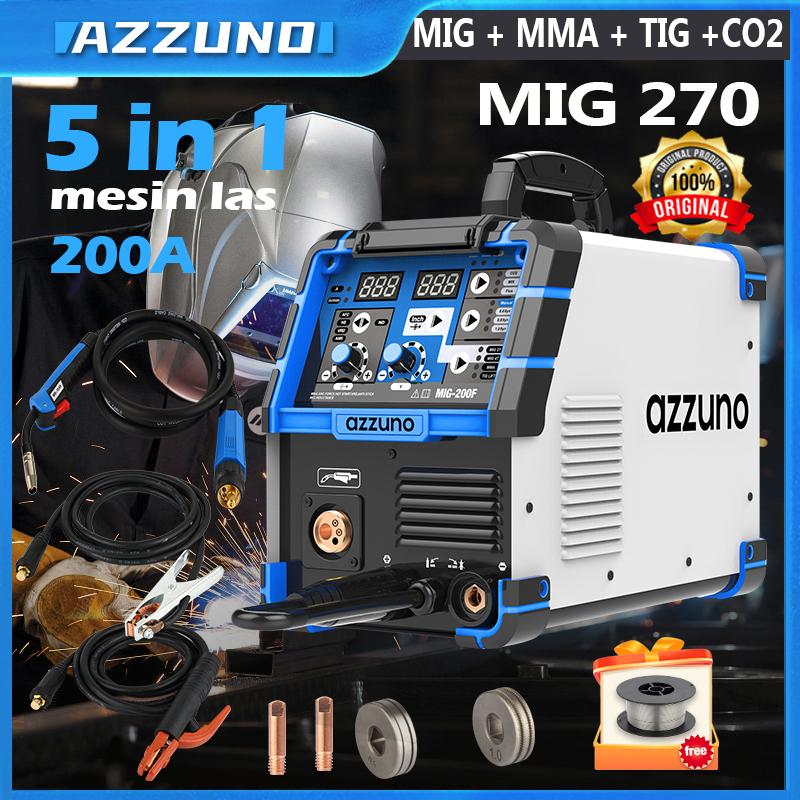 AZZUNO mesin las listrik mig arc tanpa gas co2 las argon 5 in 1 ...