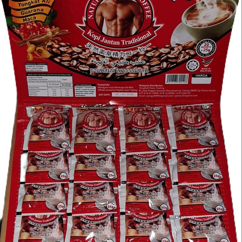 kopi jantan traditional 1x20 sachet Coffee - TikTok Shop Malaysia