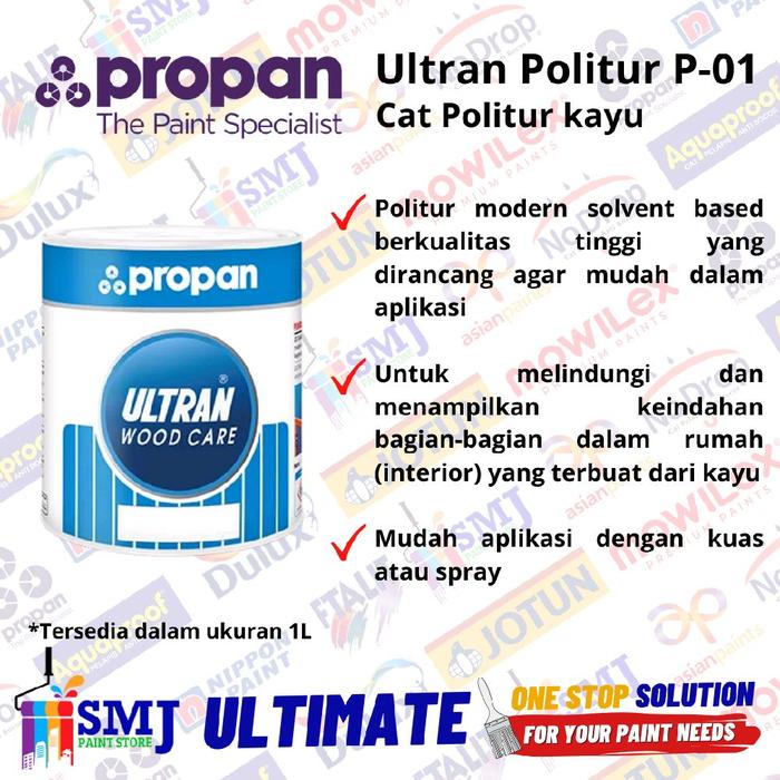 Jual Cat Politur Kayu PROPAN ULTRAN P01 Warna Ukuran 1L - Brown KJ ...