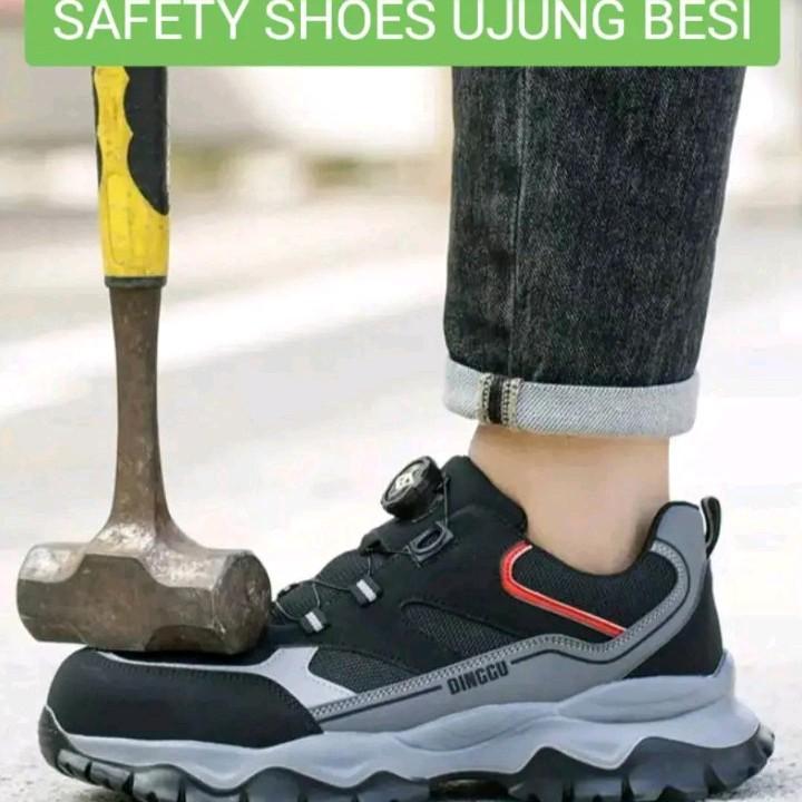Sepatu Safety Ujung Besi Tali Putar Anti Slip Anti Tusuk Dan - Shop ...