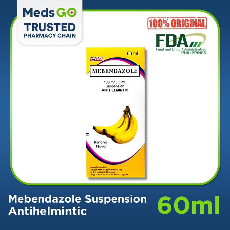 MEBENDAZOLE 60ml - Antihelmintic for Human, Deworm (DM - Antiox ...
