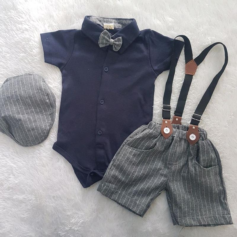 Baju Bayi Boy Suspender set - Shop | Tokopedia