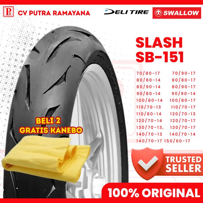 Jual BAN MOTOR SWALLOW SLASH 80/80-14 90/80-14 100/80-14 SB-151 SOFT ...