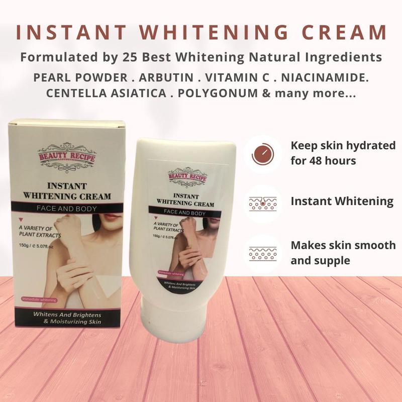 Instant Whitening Cream Face and Body by Beauty Recipe 150g - TikTok ...