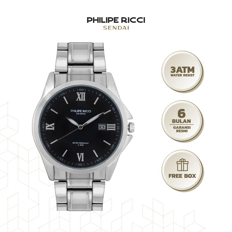 PhiLipe Ricci Sendai Jam Tangan Pria Rantai 100% Original Simple - Shop ...