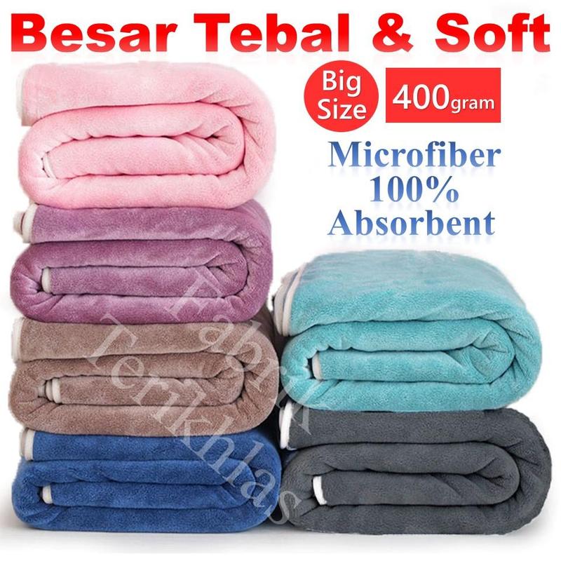 Tuala Mandi Besar Tebal Dewasa Thick Large Bath Towel Adult Size ...