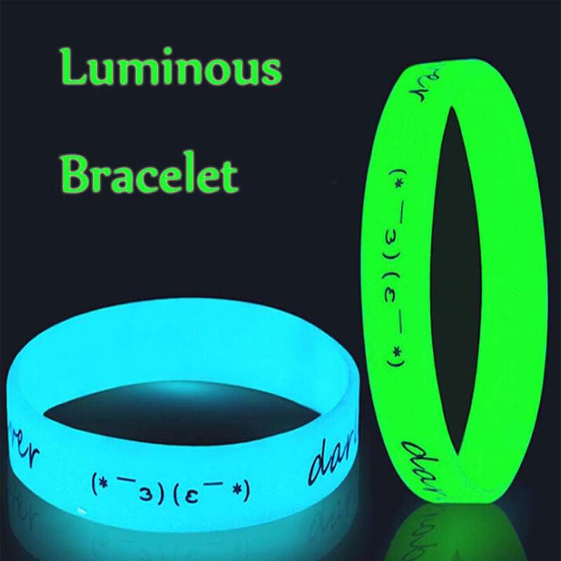 1/5/10pcs Unisex Glow In The Dark Luminous Wristband Rubber - TikTok ...