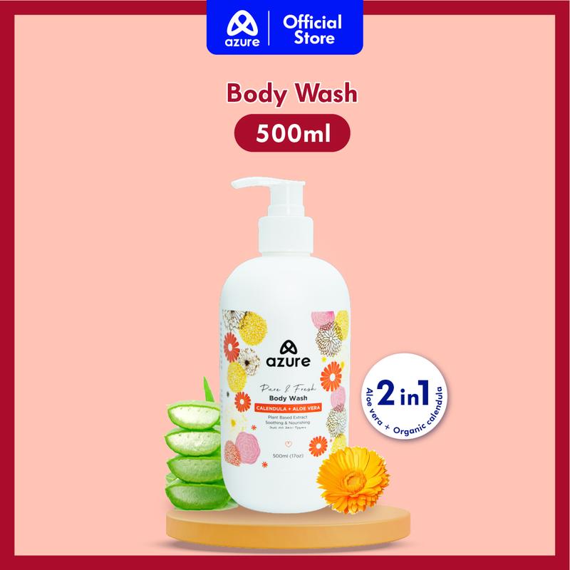AZURE 100% Natural Body Wash Body Shower Non-Chemical Gentle Cleansing ...