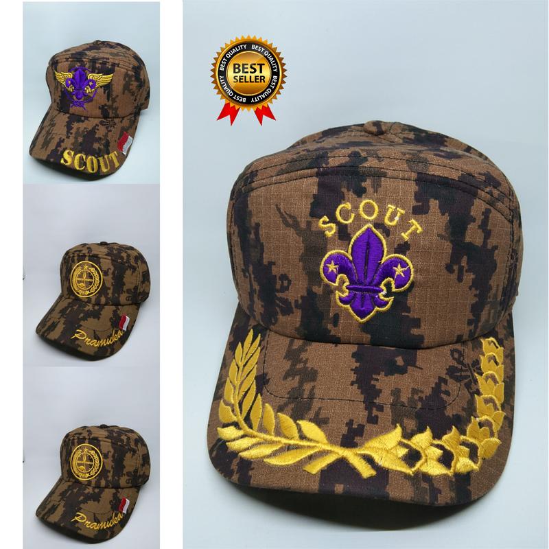 Topi Pramuka Scout Loreng Digital Bordir Termurah (COD) Baseball - Shop ...