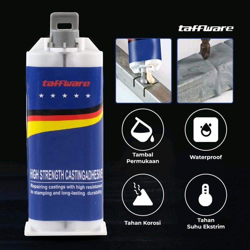 Taffware Lem Besi Tahan Panas Glue Adhesive Industrial AB 50ml - 8896 ...