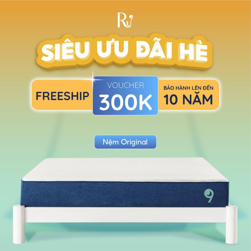 Nệm Foam Cao Cấp Ru9 Original 25cm | Trắng Xanh | 3 Lớp Foam - TikTok ...