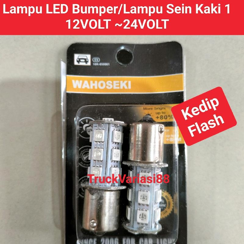 Sepasang Lampu LED Bumper/ Lampu Sein Kaki 1 Kedip Flash 12Volt - Shop ...