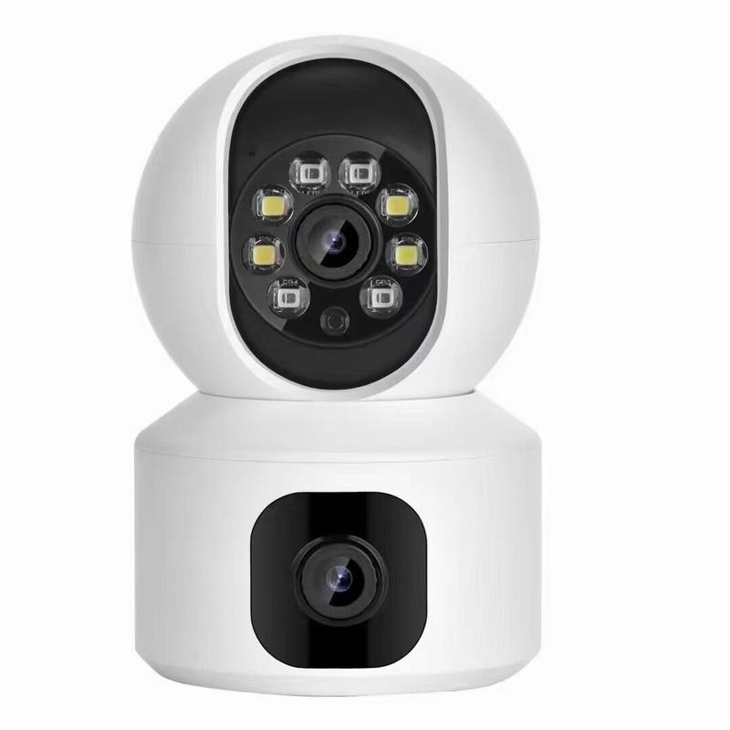 Kamera Wifi Dwi Lensa 2MP, Monitor Bayi Kubah Ip Ptz, Pengesanan ...