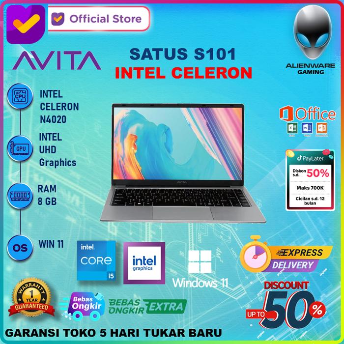 Promo Laptop Avita SATUS S101 Intel Celeron N4020 8GB 256GB 14" FHD W11 ...