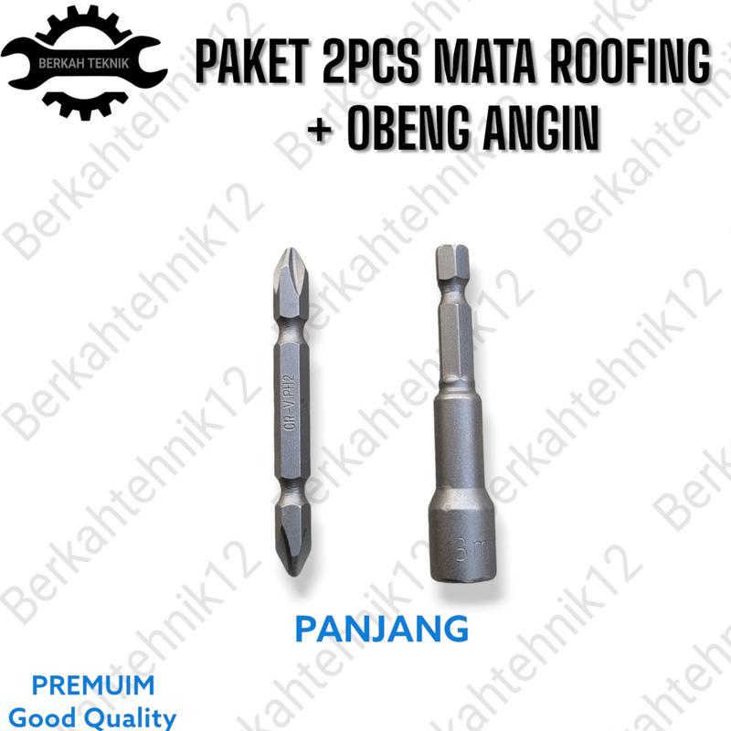 Paket Mata Sok Roofing 8mm dan Mata Obeng Angin PH2 CRV untu - Shop ...