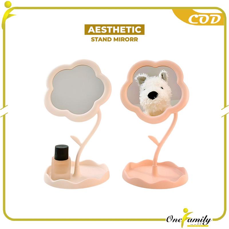 [COD] OFM K181 Cermin Bunga Aesthetic Kaca Rias Rotating Serbaguna ...