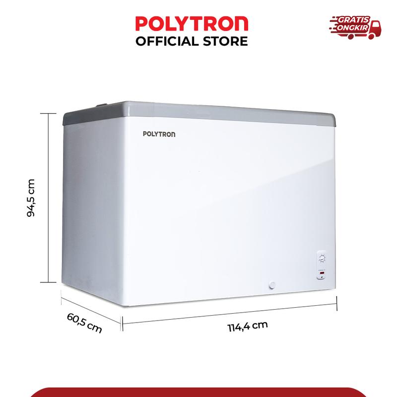 POLYTRON Chest Freezer Sliding Glass 300 liter PCF 329 - Shop | Tokopedia
