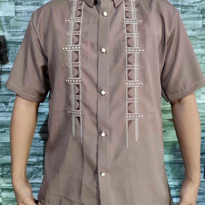 Colored Polo Barong/short Sleeve Miyaki Fabric (Random Computerize ...