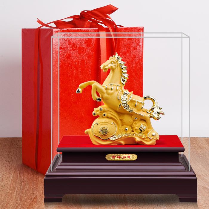Jual Patung Kuda 2026 Pajangan Imlek Hiasan Dekorasi Fengshui Emas Kado ...