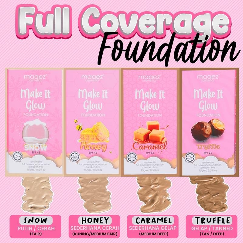 Maaez Cosmetic Foundation 15 Grm | Make It Glow - TikTok Shop Malaysia
