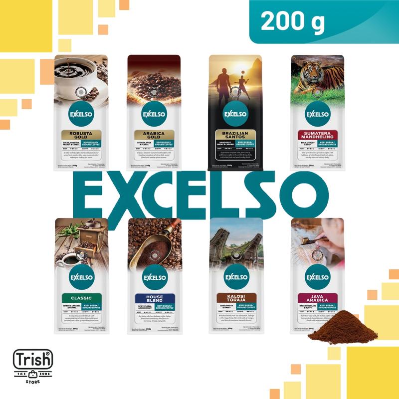 Excelso Java Arabica Kopi Bubuk Kemasan 200gr coffee - Shop | Tokopedia