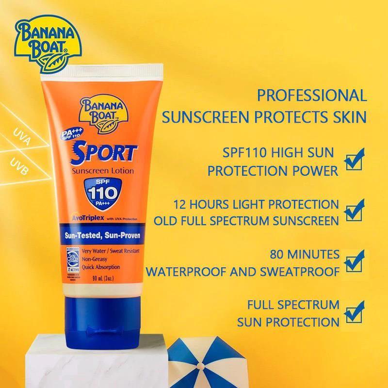 Banana Boat Sport Sunscreen SPF 110 PA+++ 90ml - Facial Sunblock Scrub ...