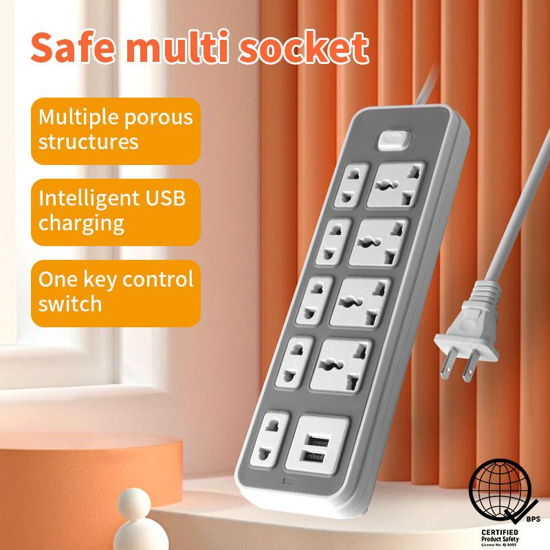 Extension Outlet Socket Plug with Switch Usb Cable Power Supply ...