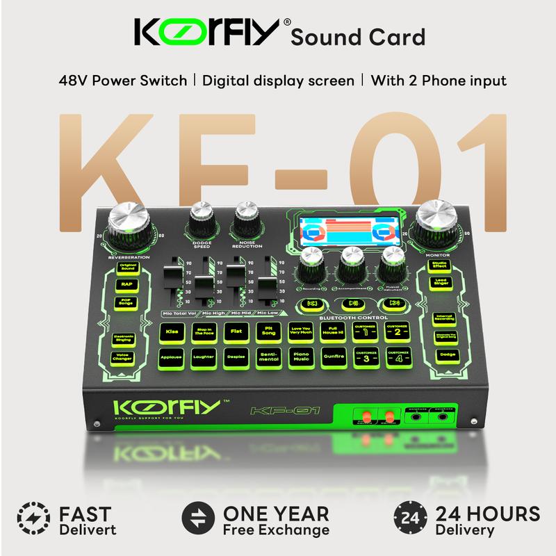Koorfly KF01 48V Sound Card Kit for Live Streaming Recording - TikTok ...