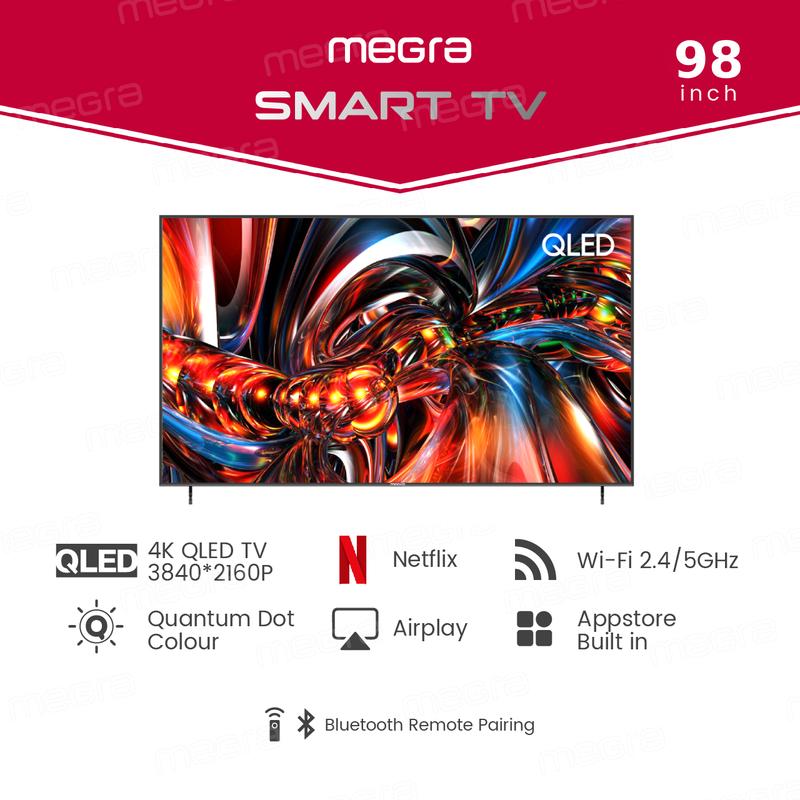 Megra QLED TV 98 Inch / 85 Inch Smart TV 4K UHD Netflix Smar - TikTok ...