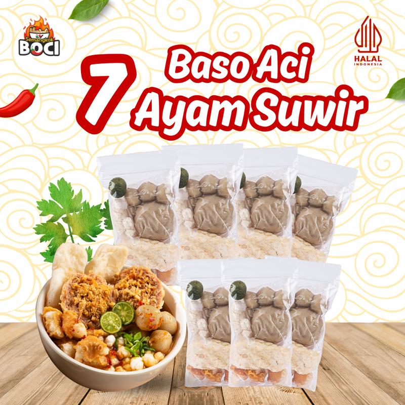 [PROMO SERU] 7 Baso Aci Ayam Suwir Semangkok Boci Bawang Cuangki - Shop ...