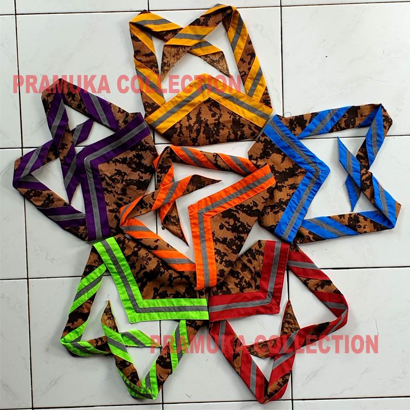 Scraf Pramuka Loreng Menyala Warna Setrip Kain - Shop | Tokopedia