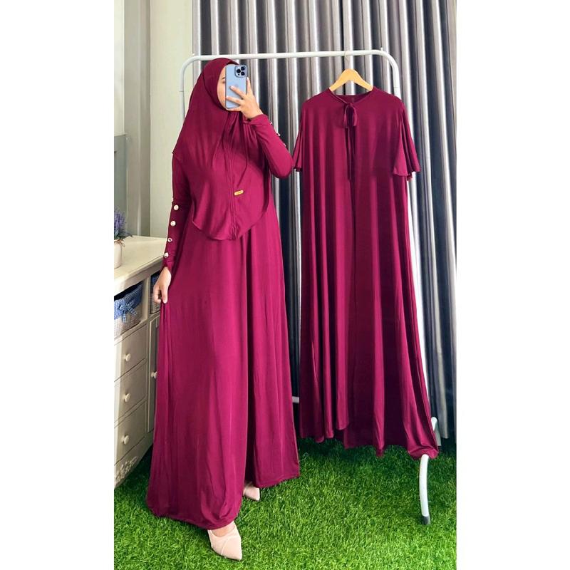 {MEISYA} ABAYA MILEA SET OUTER JERSEY KOREA PREMIUM FREE HIJAB BERGO ...