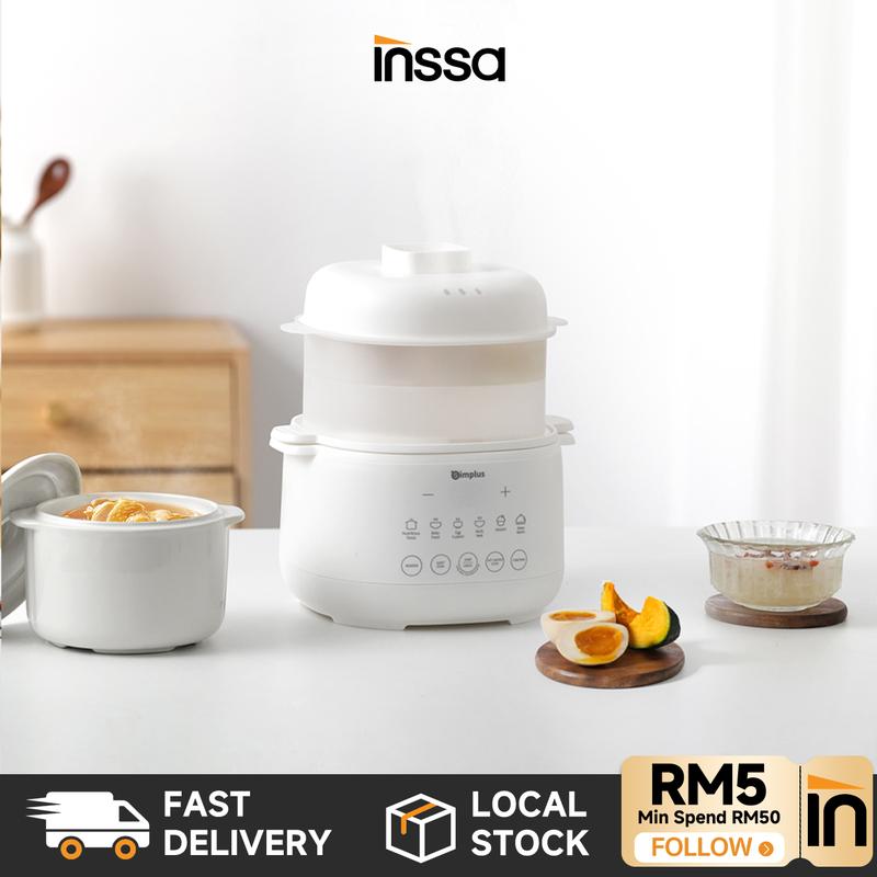 Simplus Slow Cooker 1L Stew Pot Creamic Coating 7 Preset Programs ...
