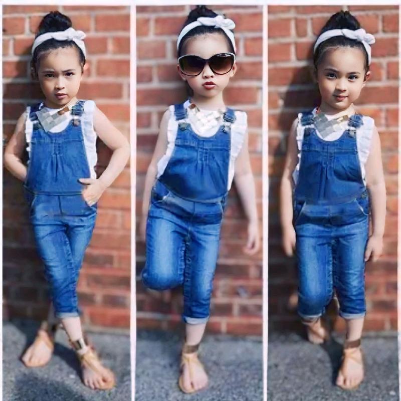 Overall Kids Denim [1yrs-12yrs] Dress Overall Jeans Children's Outfit ...