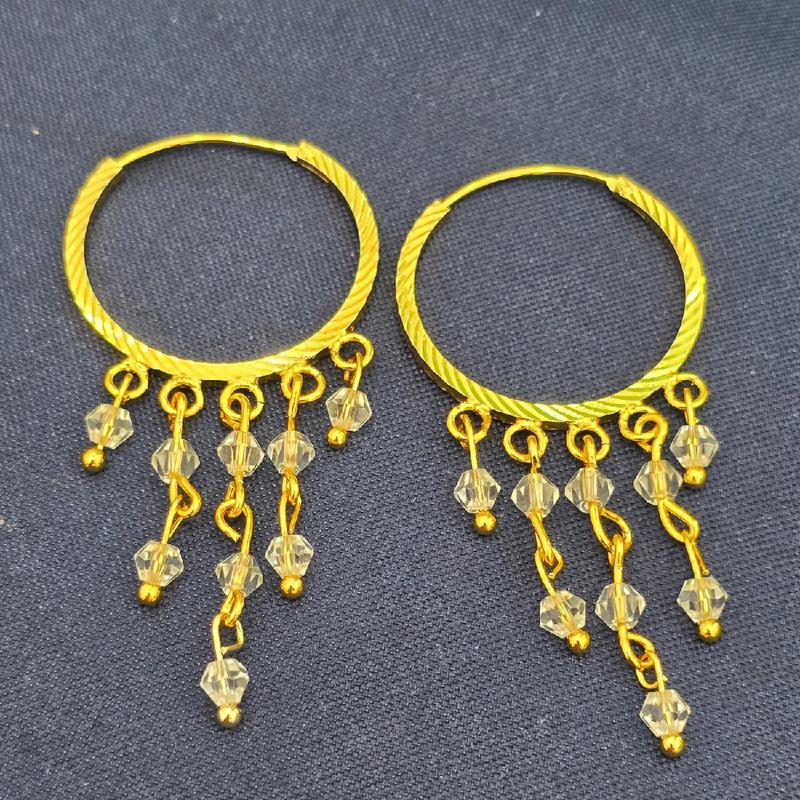 Loop Earrings Emas Korea With Stones Anting - TikTok Shop Malaysia