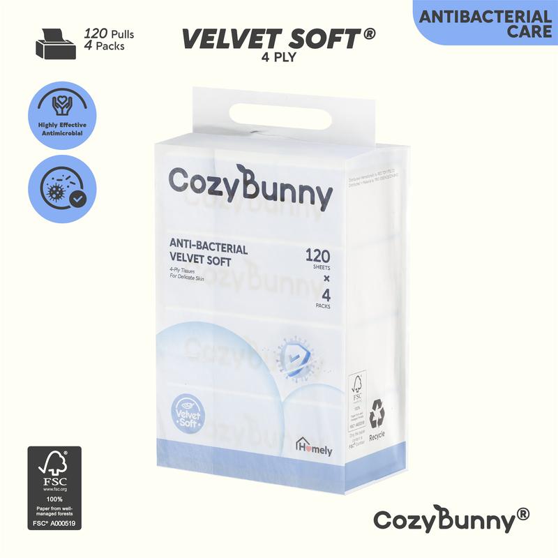CozyBunny 4-Ply Antibacterial Facial Tissues | Homely Series - TikTok ...
