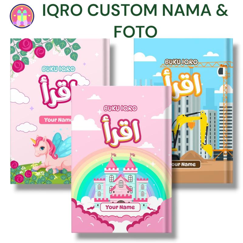 IQRO Custom Anak (Free Tulis Nama & Foto) Milenial Hardcover Full Color ...