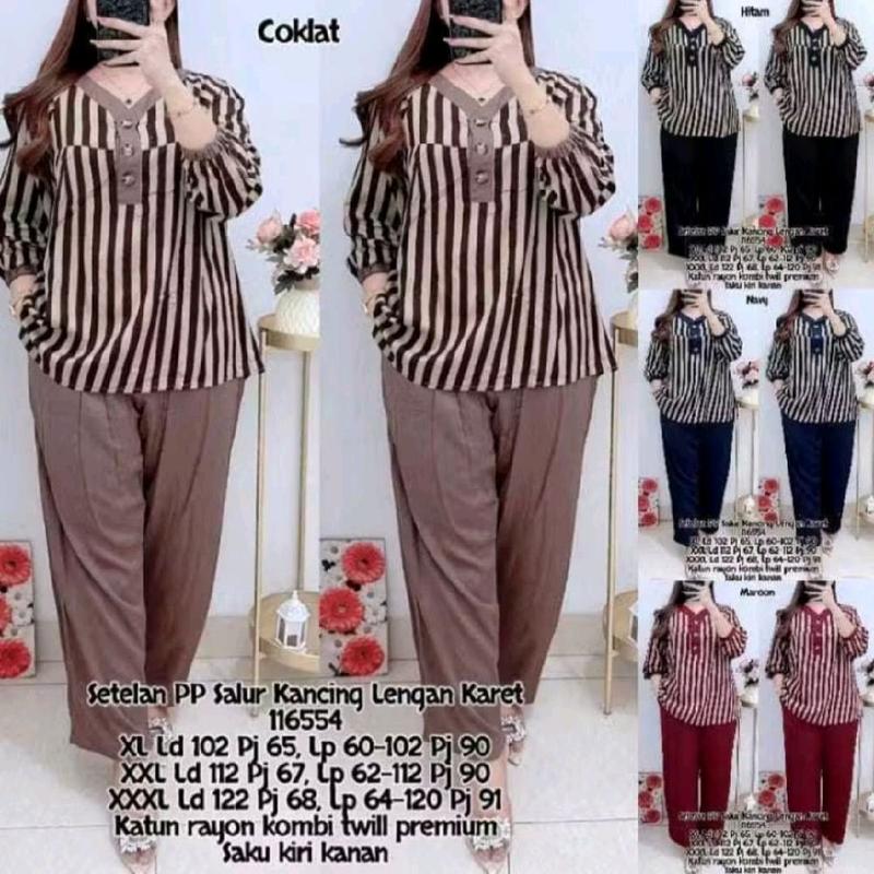 SETELAN WANITA MOTIF SALUR KEKINIAN TERBARU - Shop | Tokopedia