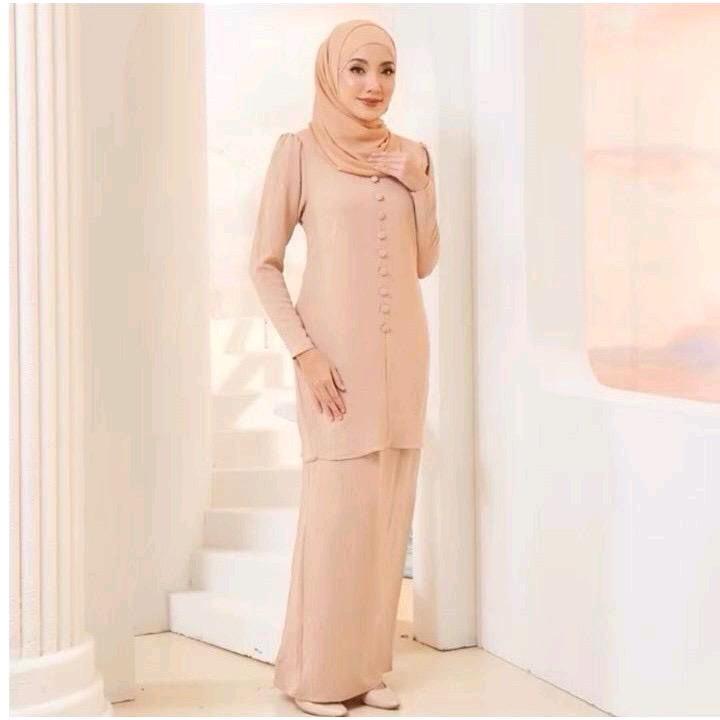 BAJU KURUNG MODREN BAJU RAYA BRICK OREN BAJU KURUNG BATA PEREMPUAN ...