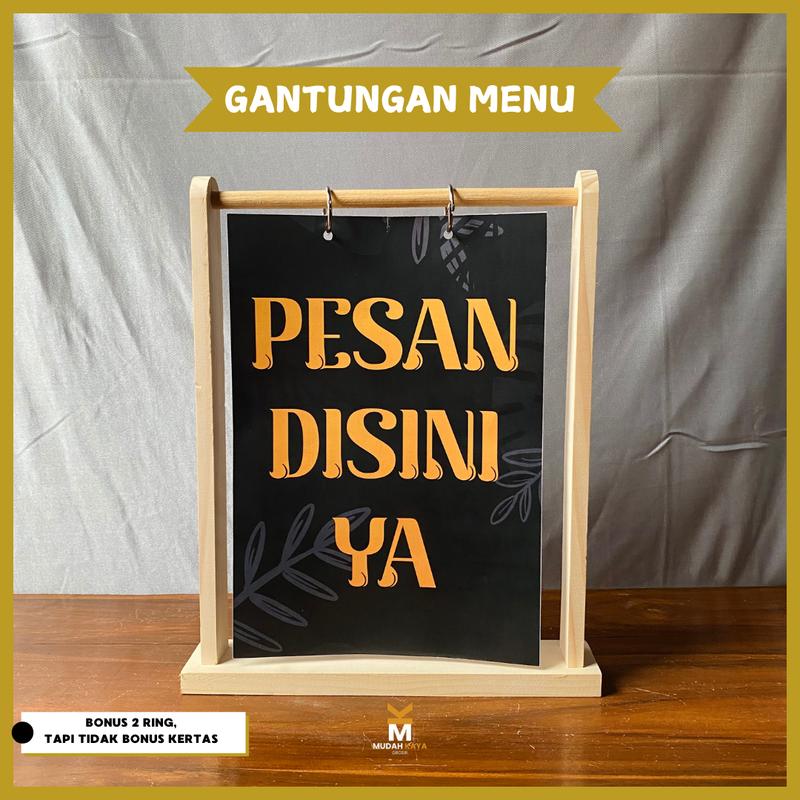 PAPAN MENU | GANTUNGAN MENU - Shop | Tokopedia