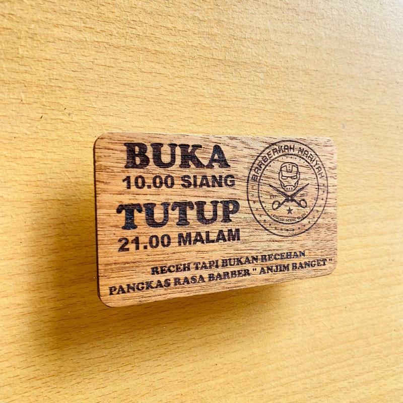 Sign Kayu Jati Papan Buka Tutup Toko Sign Open Close Cusom - Shop ...