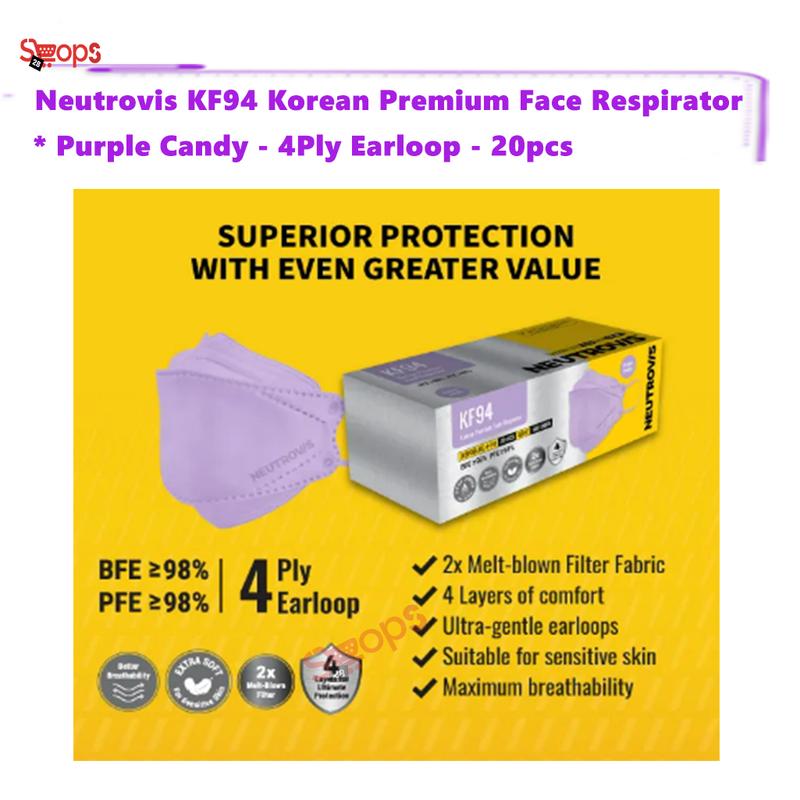 Neutrovis KF94 Korean Premium Face Respirator * Purple Candy - TikTok ...
