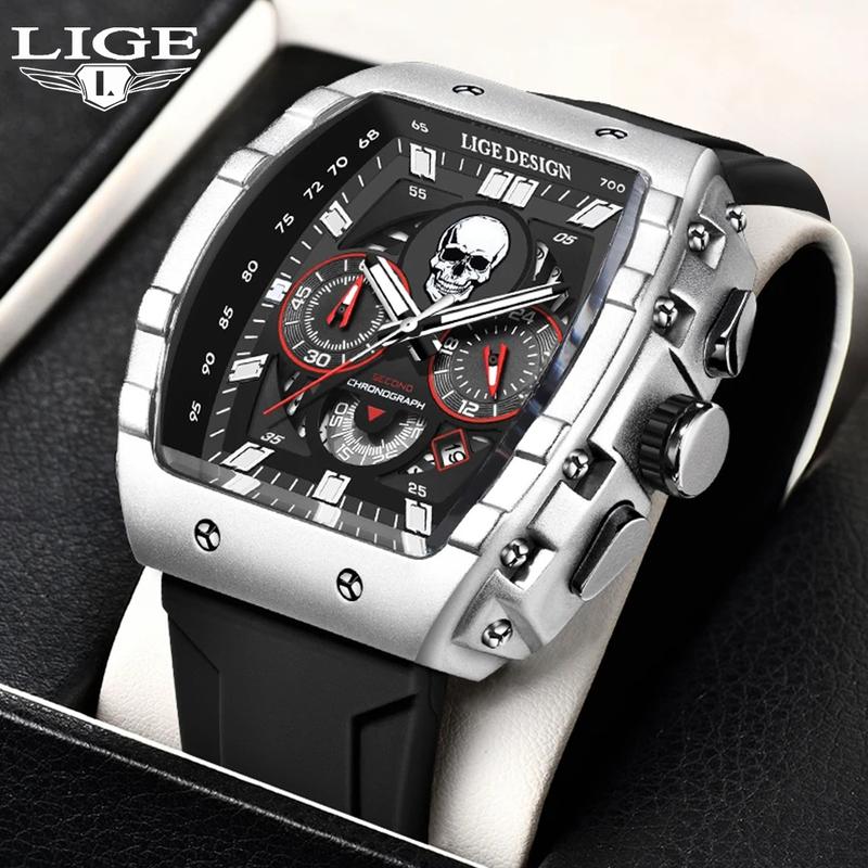 Jam tangan lelaki LIGE Original Men Watch Silicone Wateproo - TikTok ...
