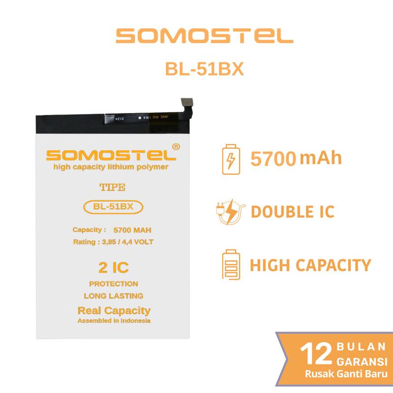 Somostel - BL-51BX Compatible With Infinix Hot 10 X682/Hot 11 X662/Note ...